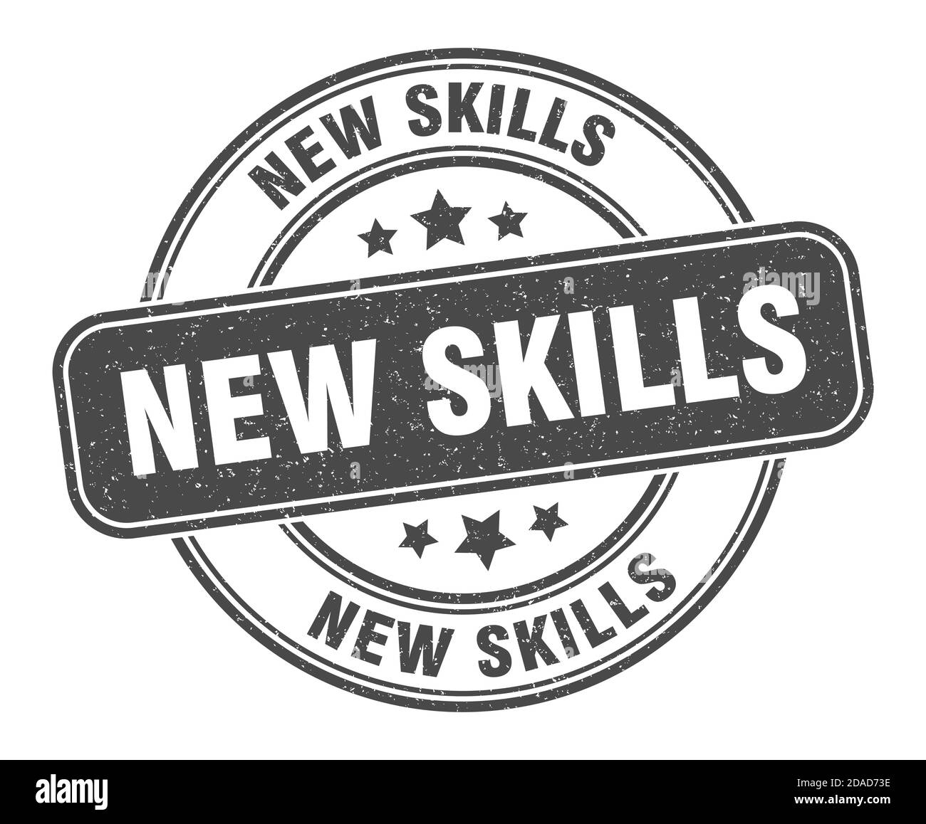 new skills stamp. new skills sign. round grunge label Stock Vector ...