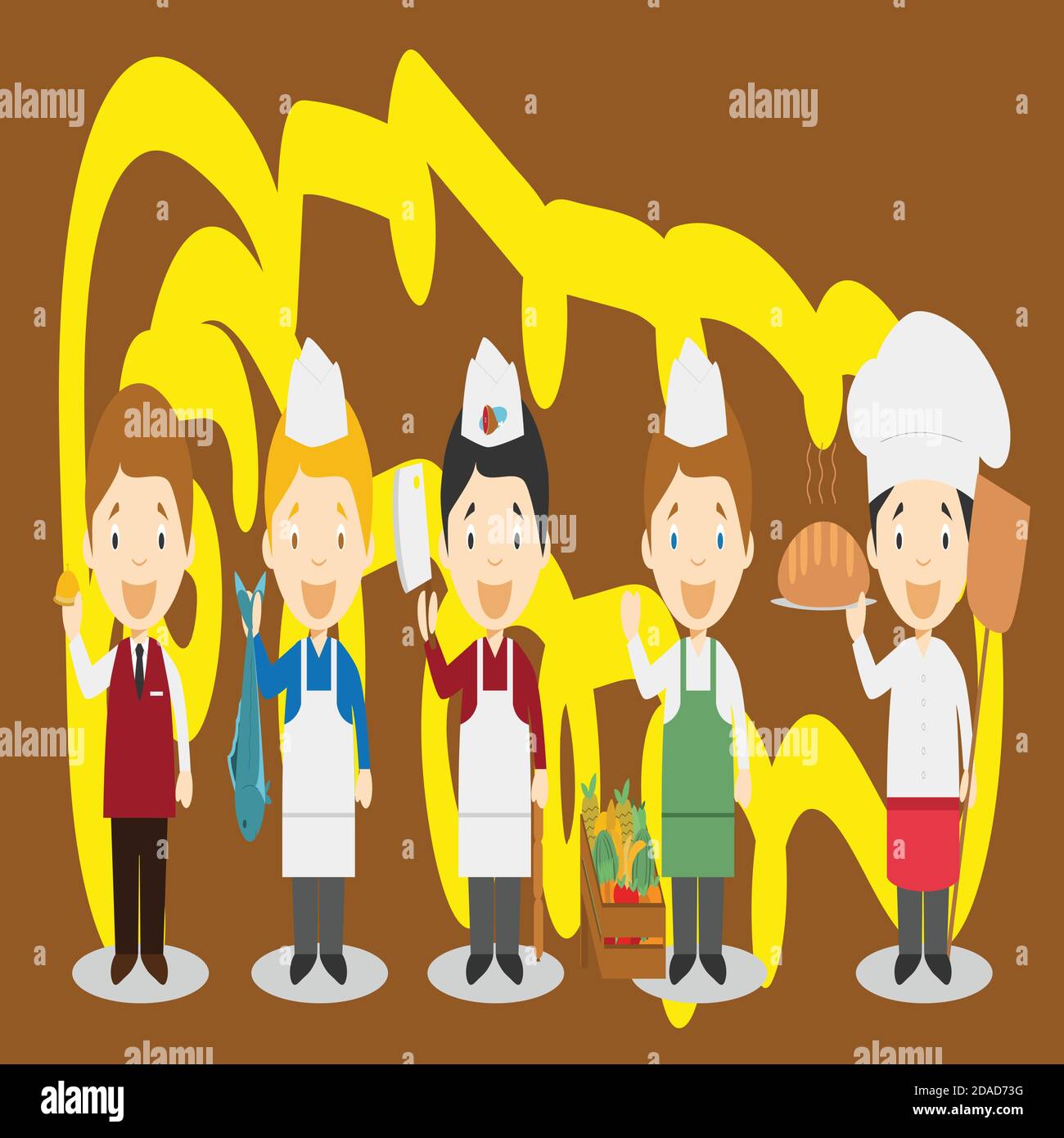 Kids Vector Characters Collection: Set of 80 different professions in ...