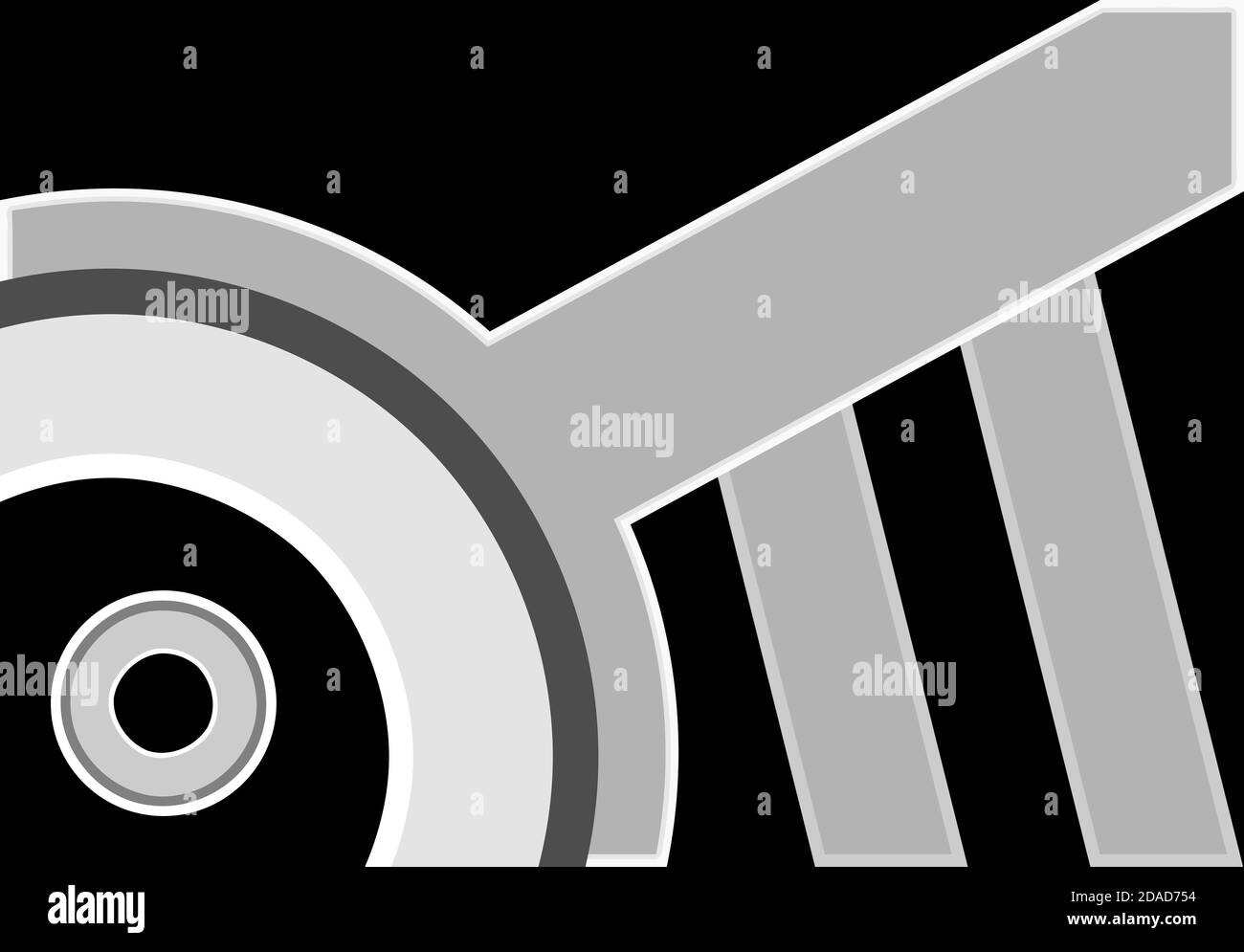 Black white key shape hi-res stock photography and images - Alamy