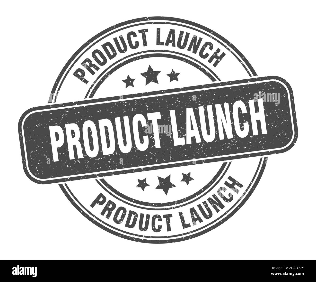 product launch stamp. product launch sign. round grunge label Stock ...