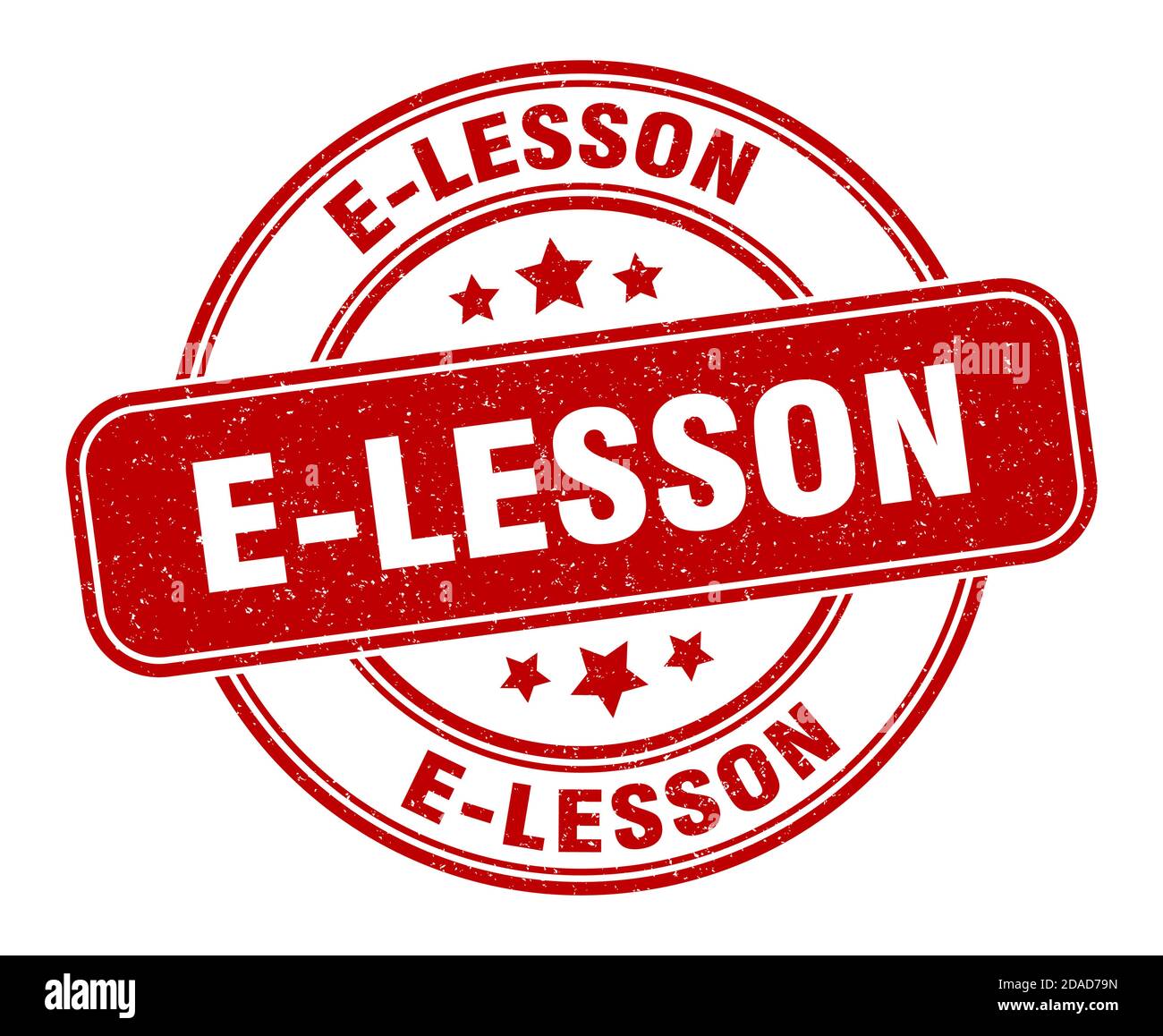 e-lesson stamp. e-lesson sign. round grunge label Stock Vector Image ...