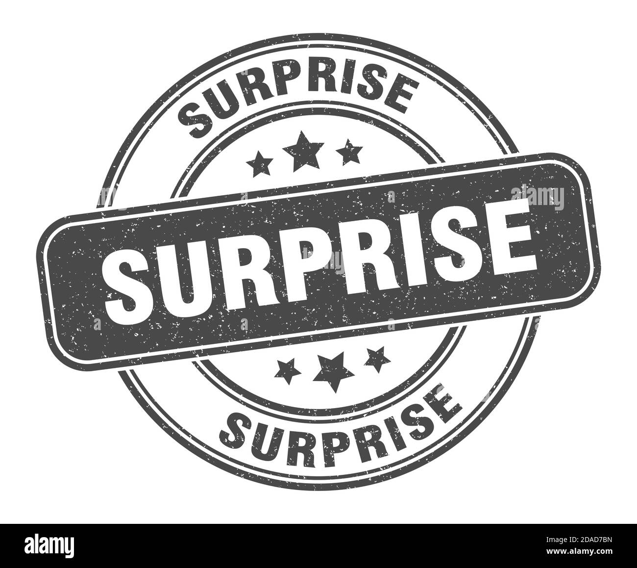 Surprise stamp sign round hi-res stock photography and images - Alamy