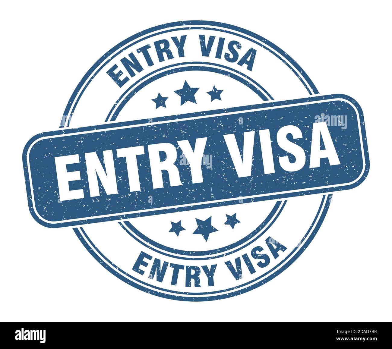 entry visa stamp. entry visa sign. round grunge label Stock Vector ...
