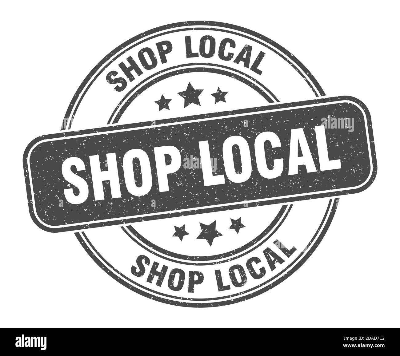 shop local stamp. shop local sign. round grunge label Stock Vector ...