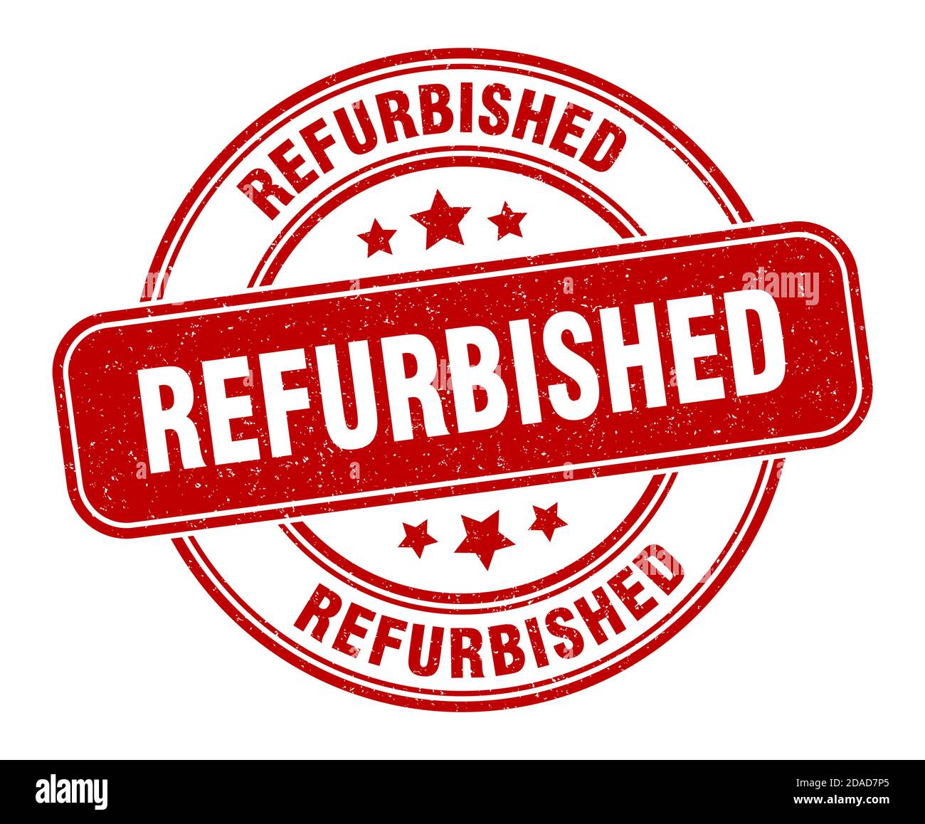 refurbished stamp. refurbished sign. round grunge label Stock Vector ...