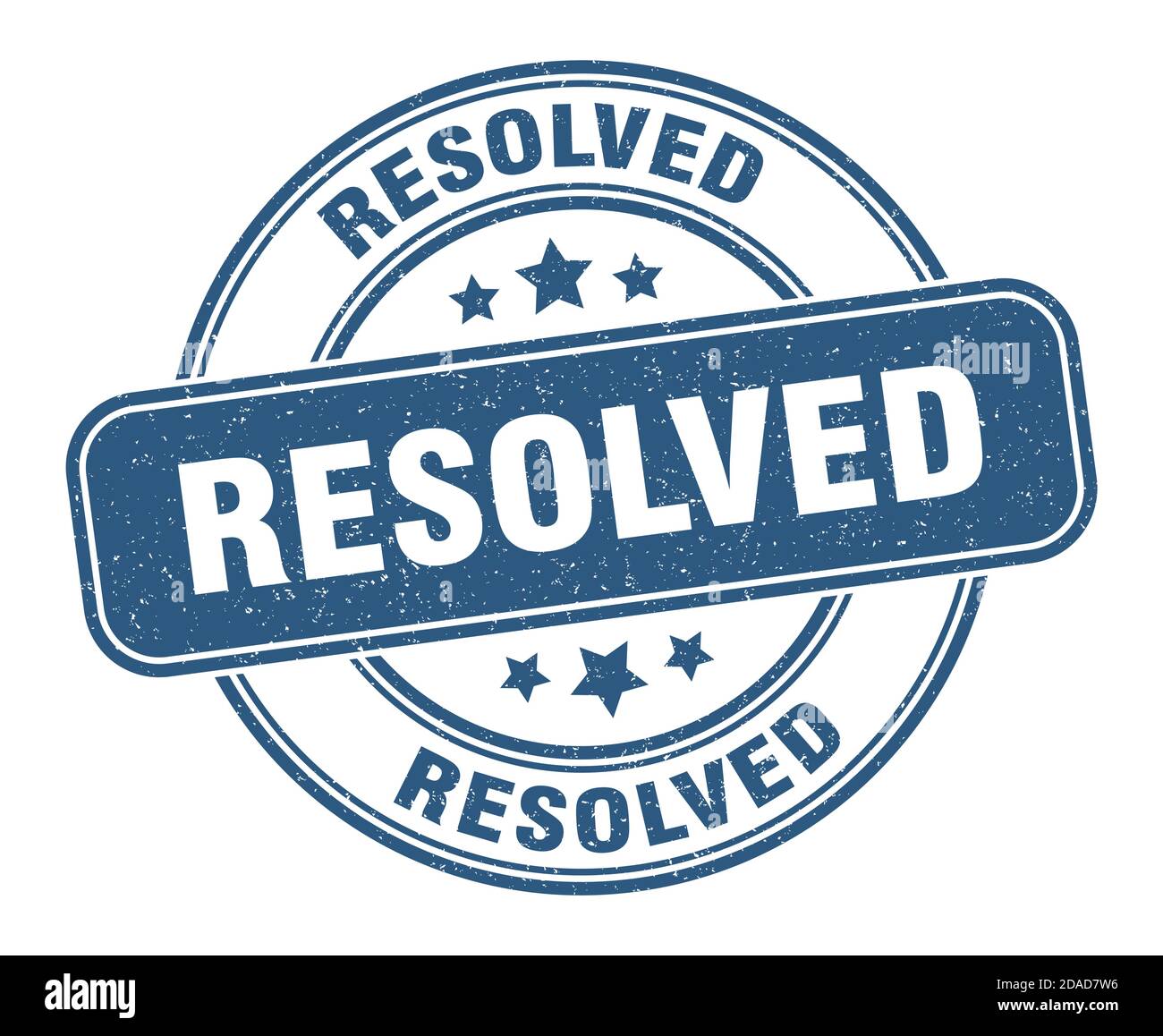 resolved stamp. resolved sign. round grunge label Stock Vector Image ...