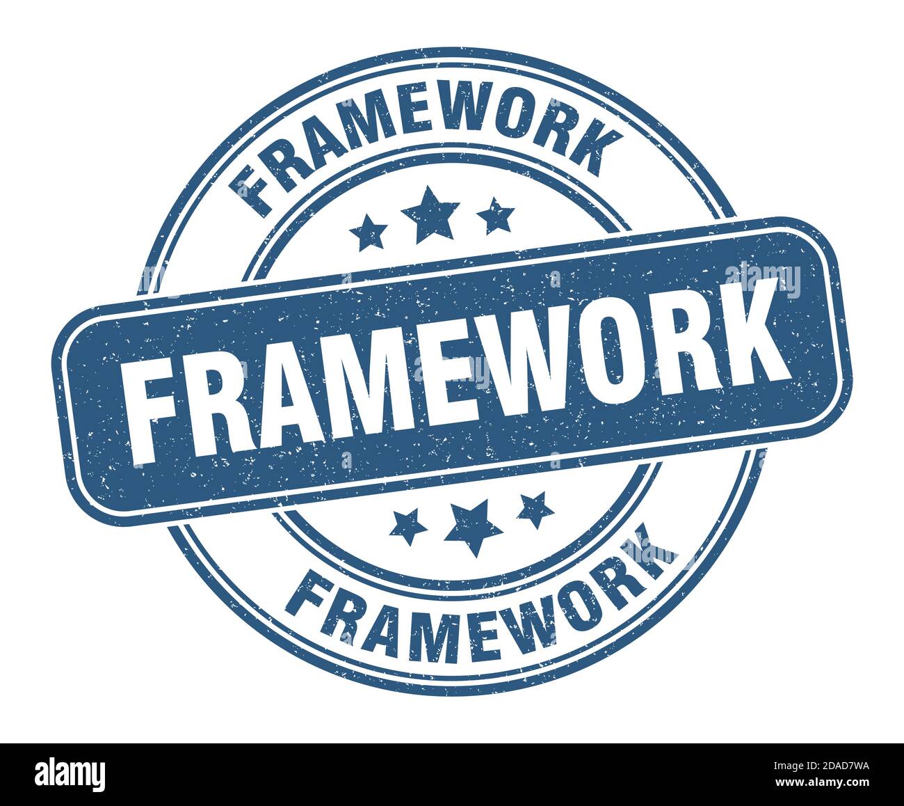 framework stamp. framework sign. round grunge label Stock Vector Image ...