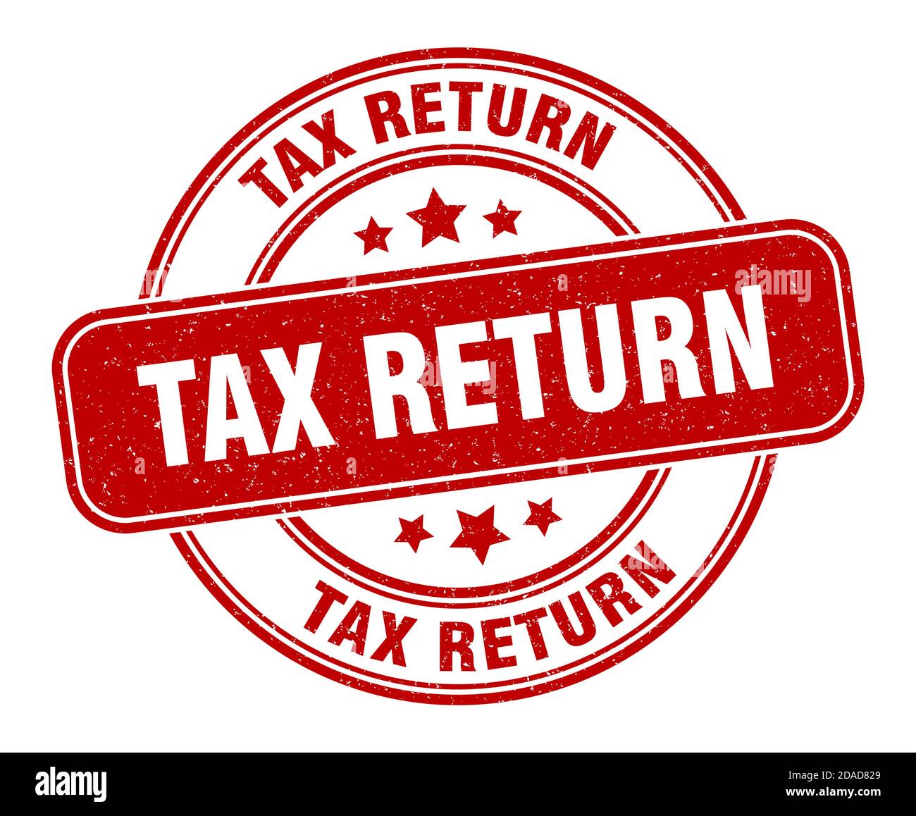 tax return stamp. tax return sign. round grunge label Stock Vector ...