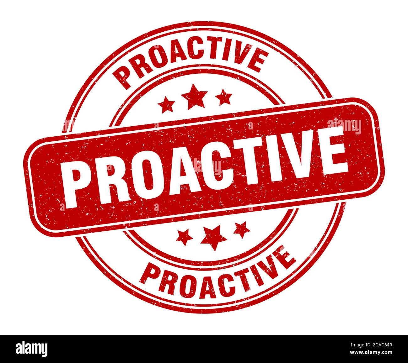 proactive stamp. proactive sign. round grunge label Stock Vector Image ...
