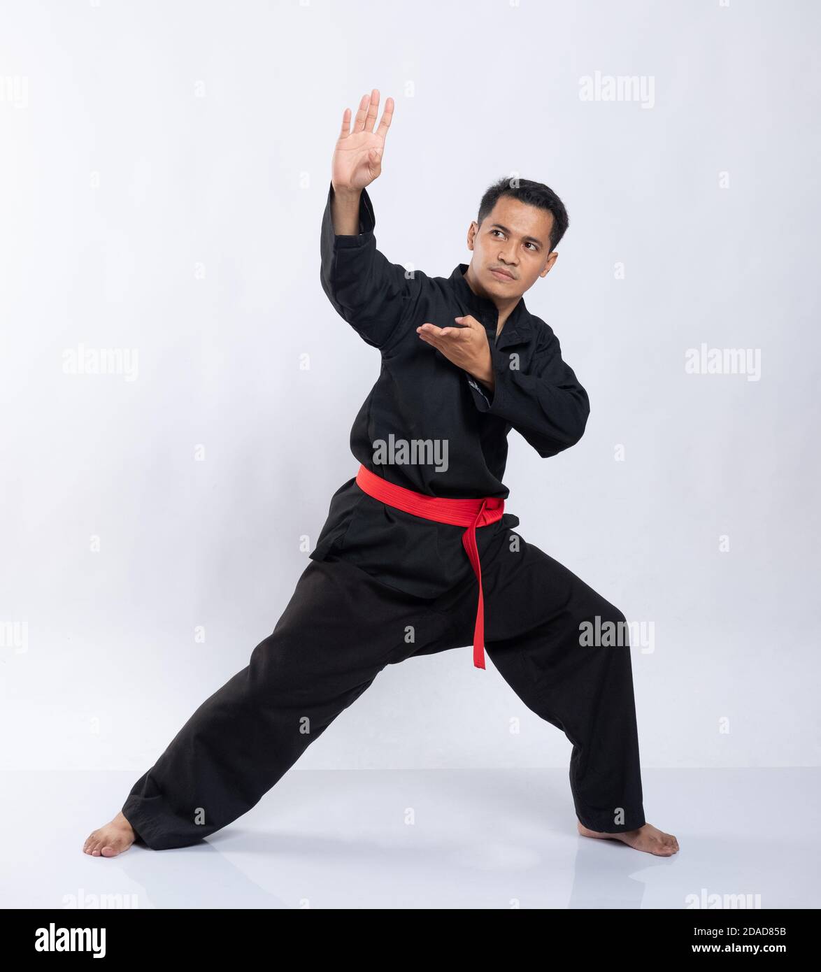 Asian male poses with pencak silat moves while wearing a pencak silat ... Asian male poses with pencak silat moves while wearing a pencak silat ...
