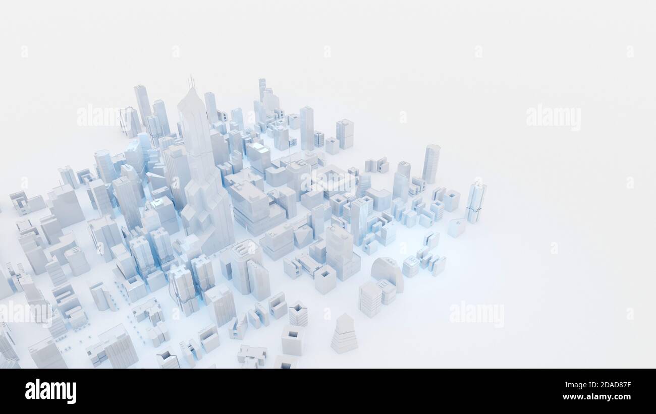 City background 3d render aerial hi-res stock photography and images ...
