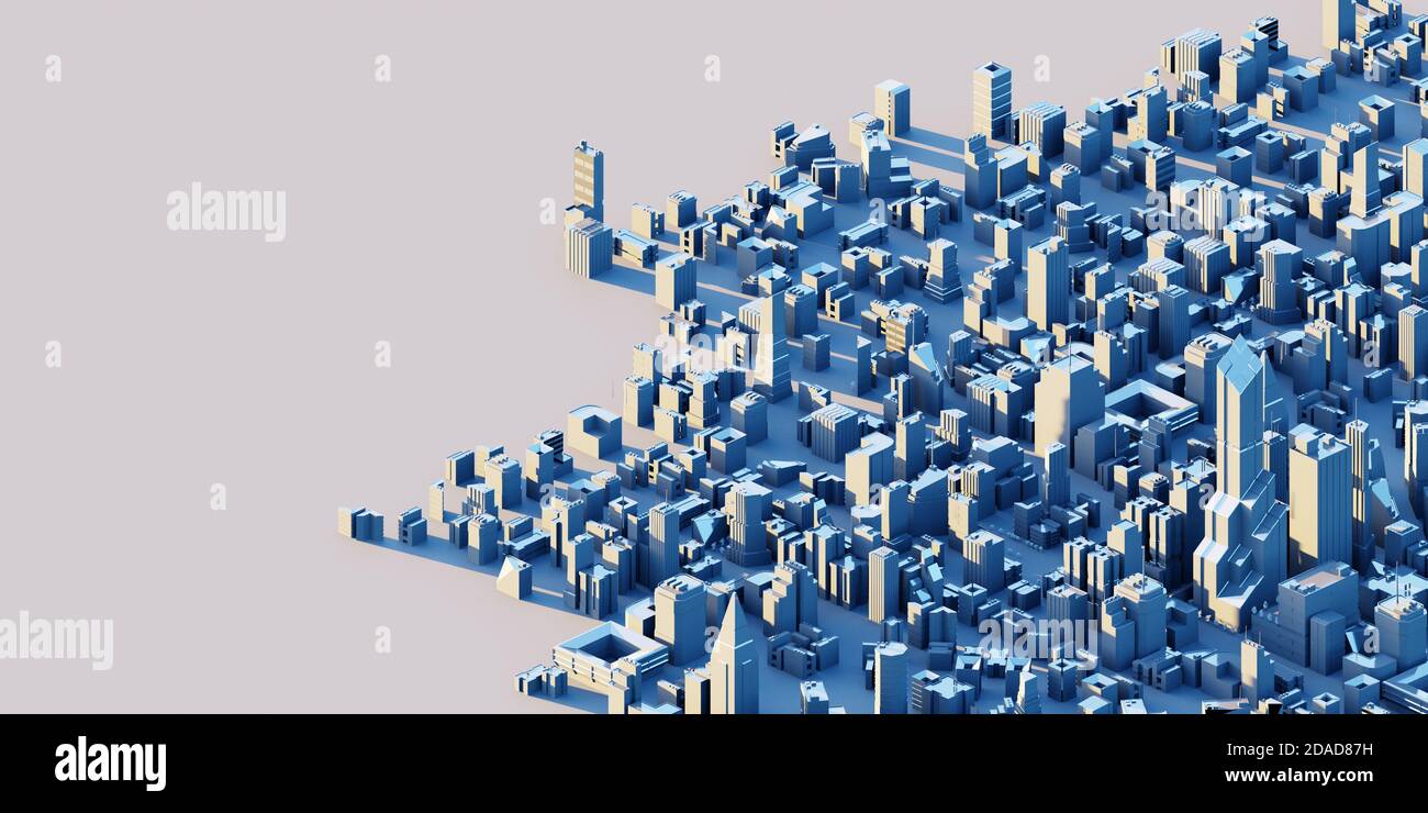 City background 3d render aerial hi-res stock photography and images ...