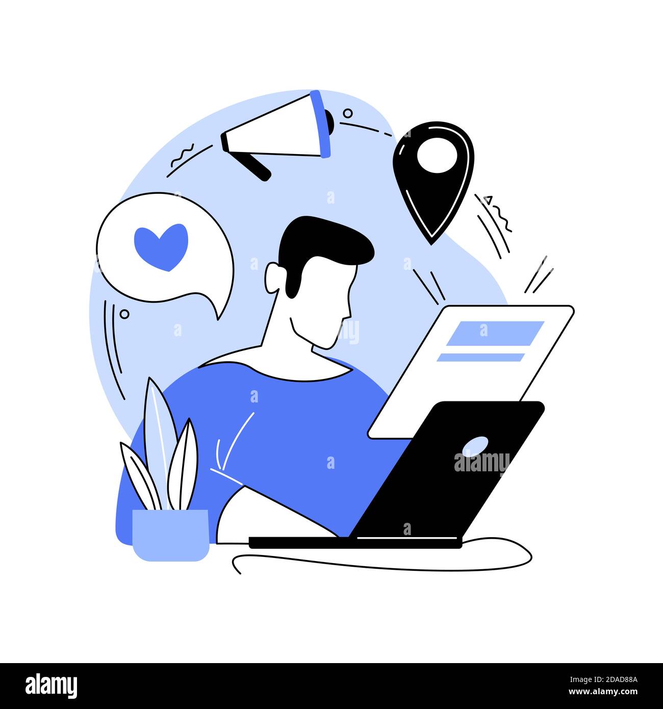 Blog Articles Abstract Concept Vector Illustration Stock Vector Image