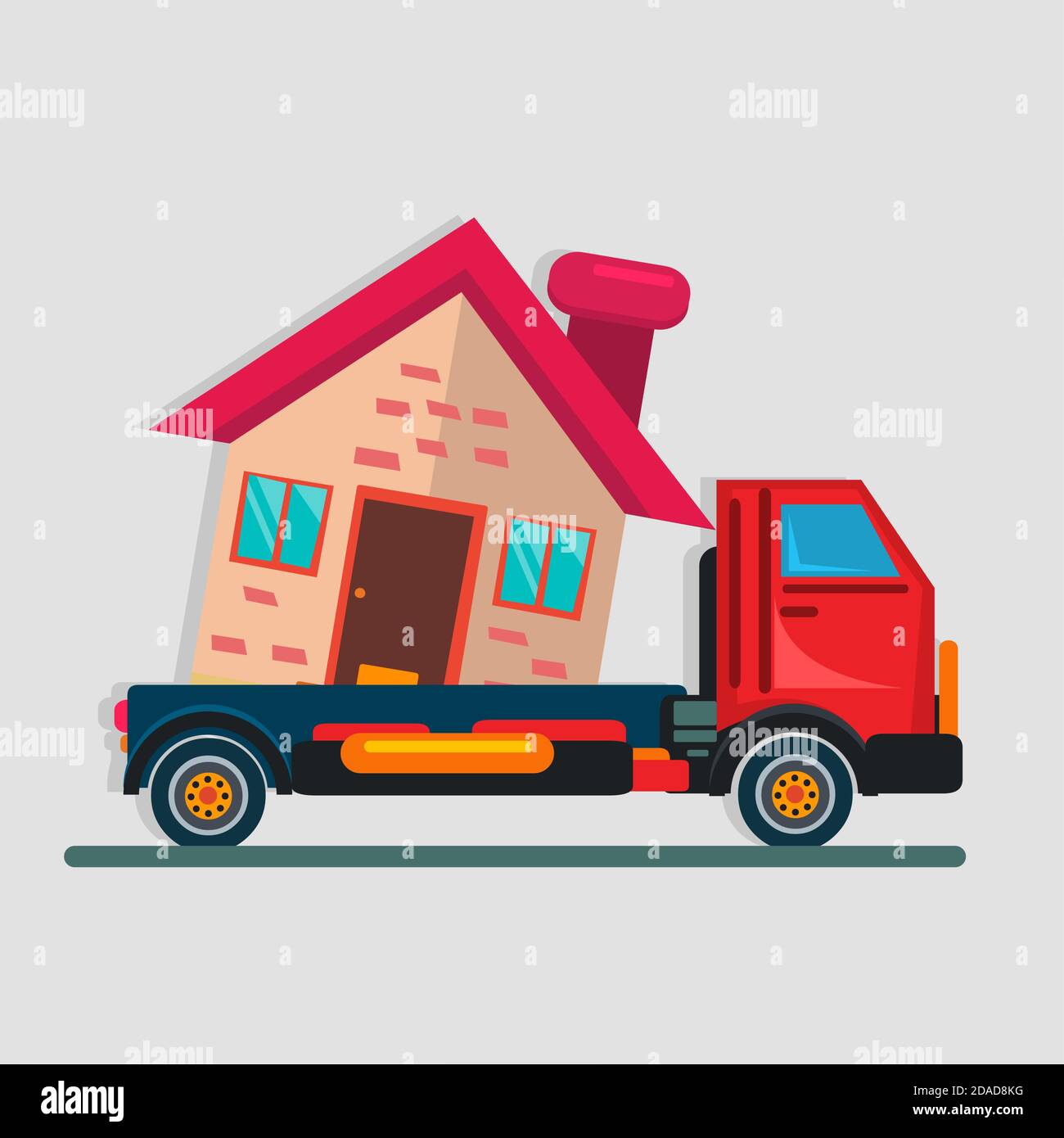 moving home truck concept symbol vector illustration Stock Vector Image ...
