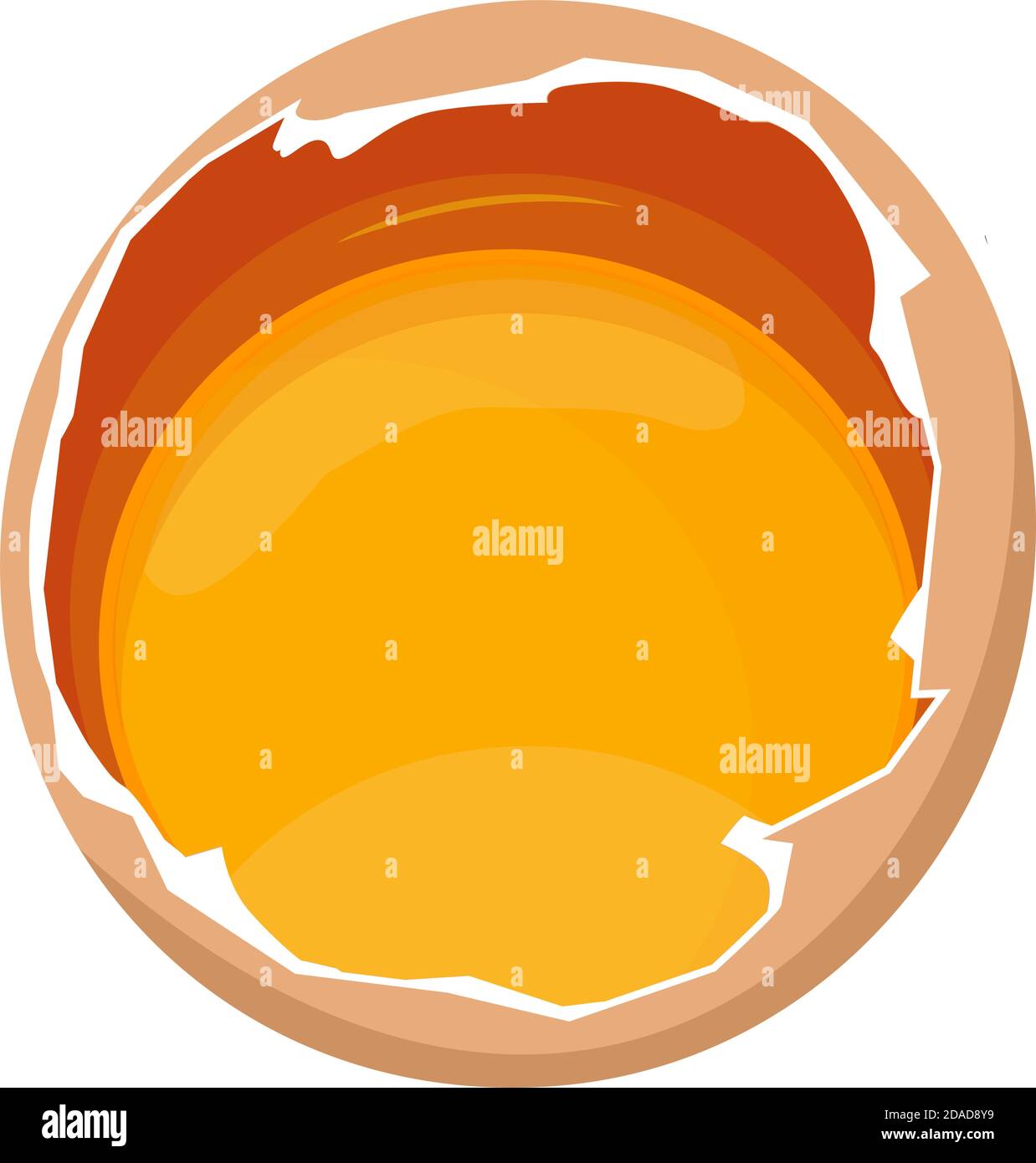 Flat style egg Yolk cartoon, Cracked Egg with yolk vector design Stock Vector Image & Art - Alamy