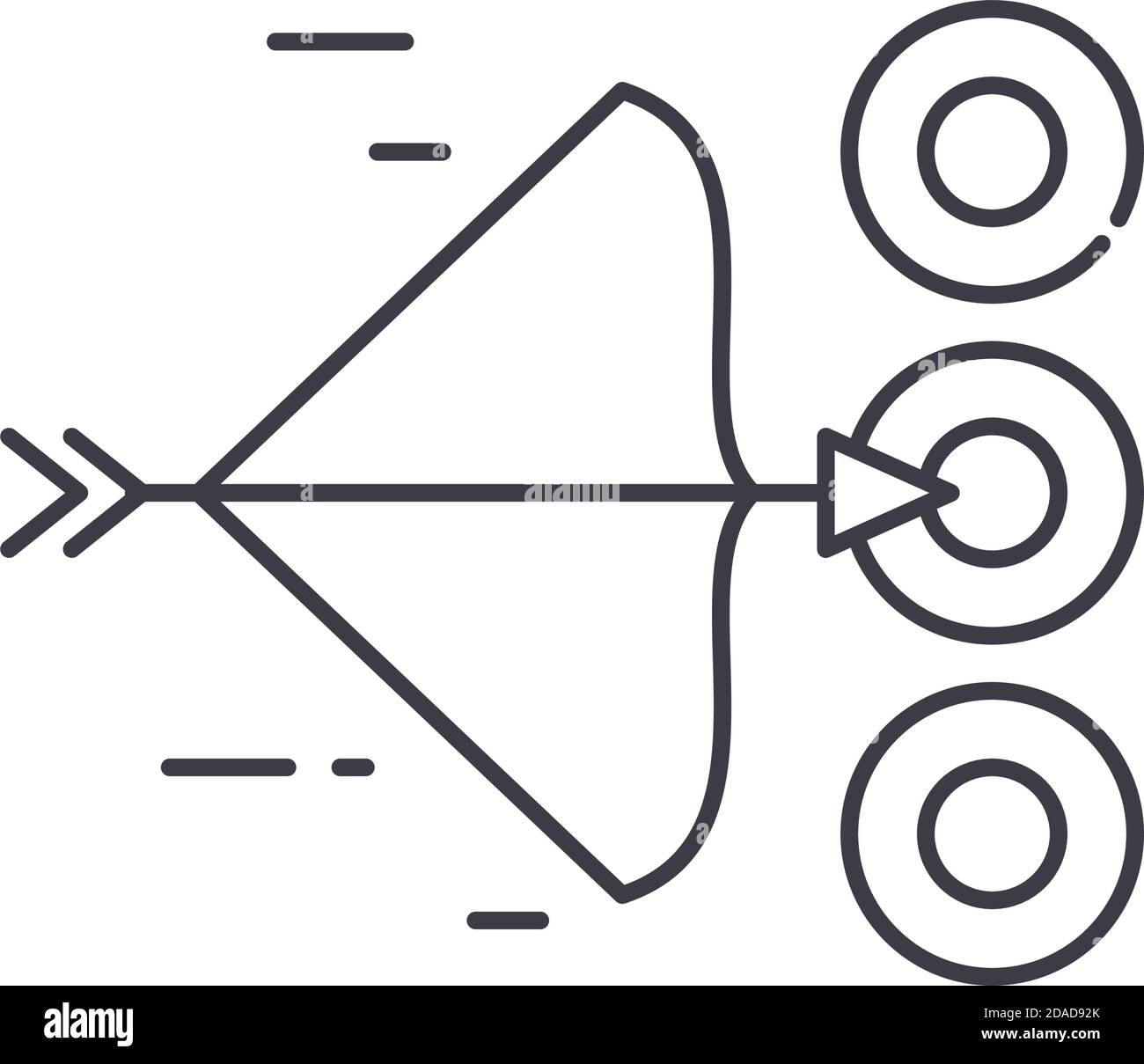 Targeting icon, linear isolated illustration, thin line vector, web ...
