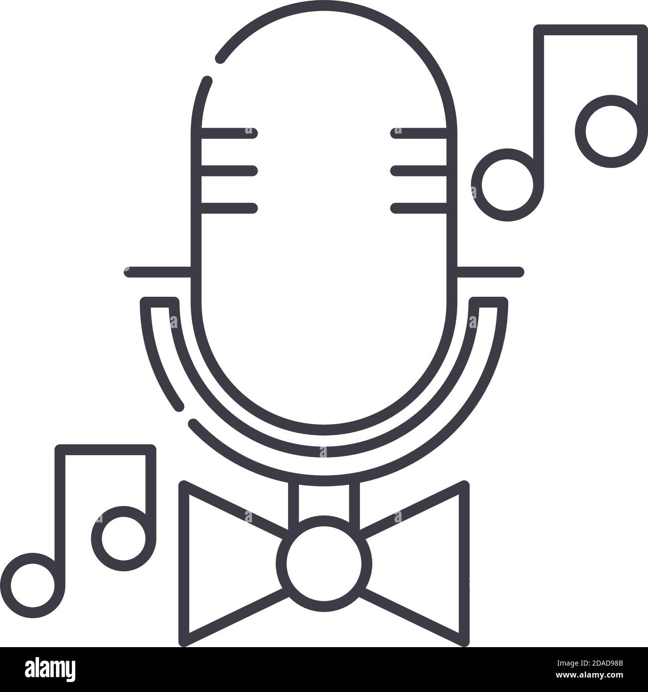 Talking record icon, linear isolated illustration, thin line vector ...