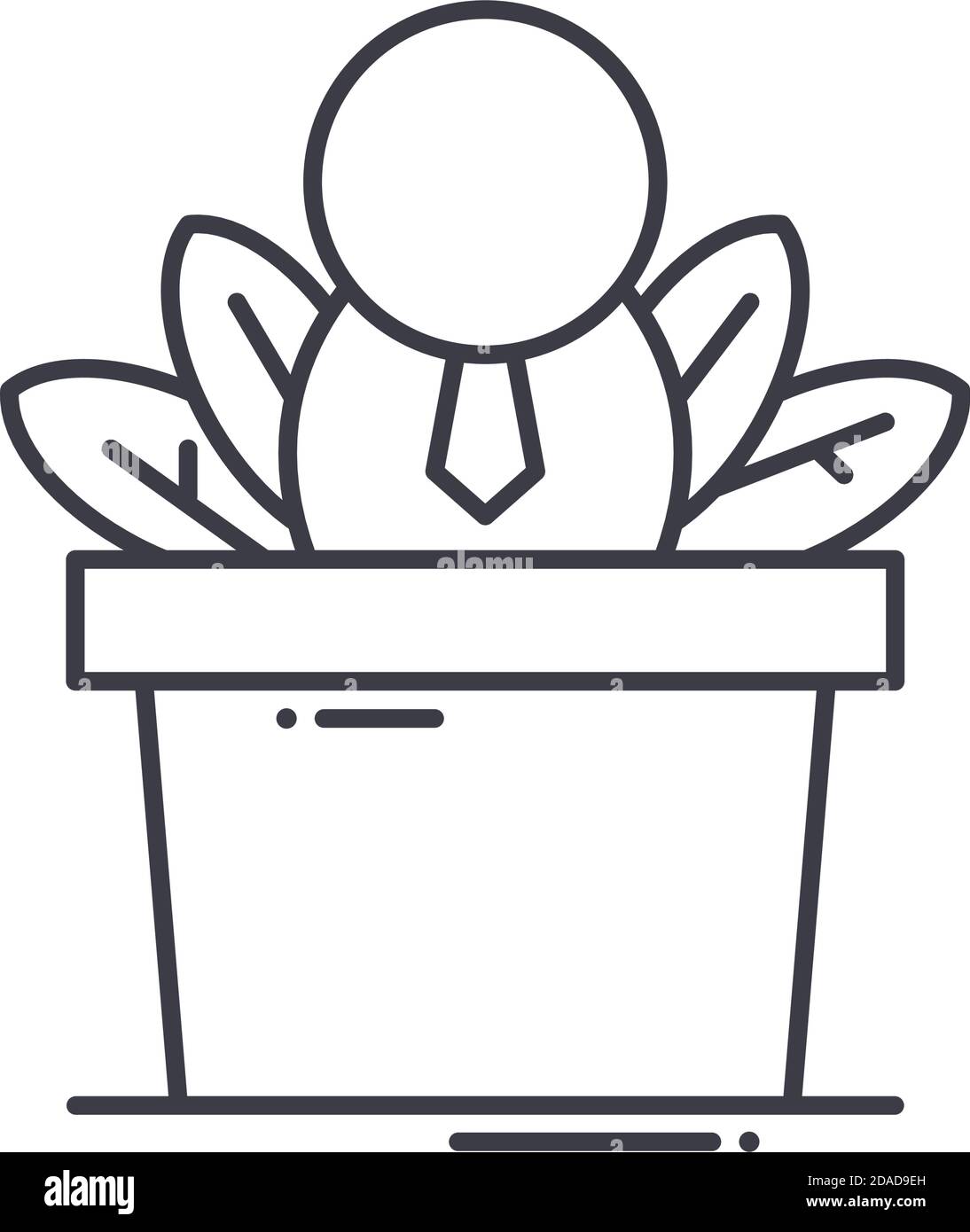 Talent growth icon, linear isolated illustration, thin line vector, web ...