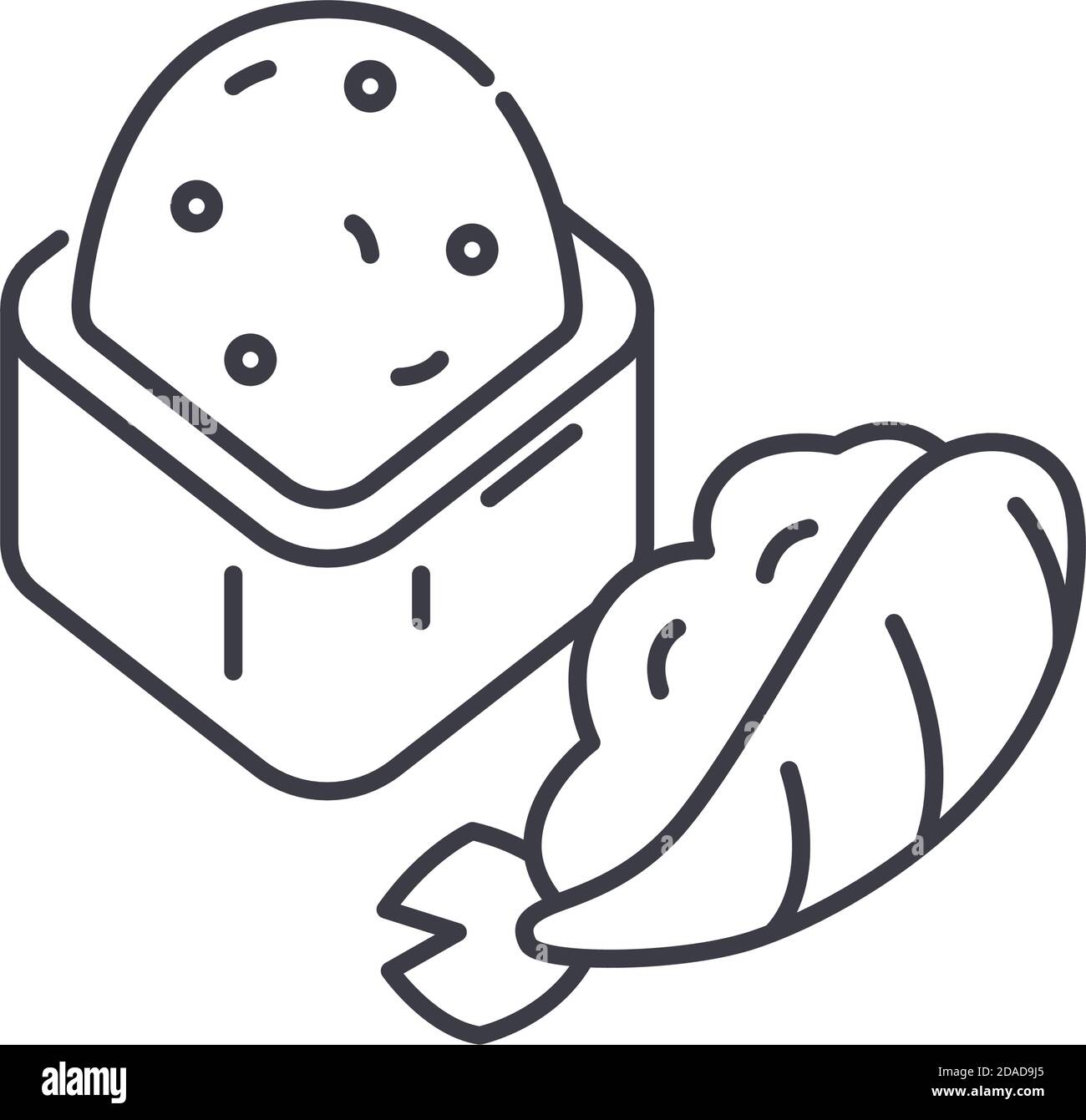 Sushi icon, linear isolated illustration, thin line vector, web design ...
