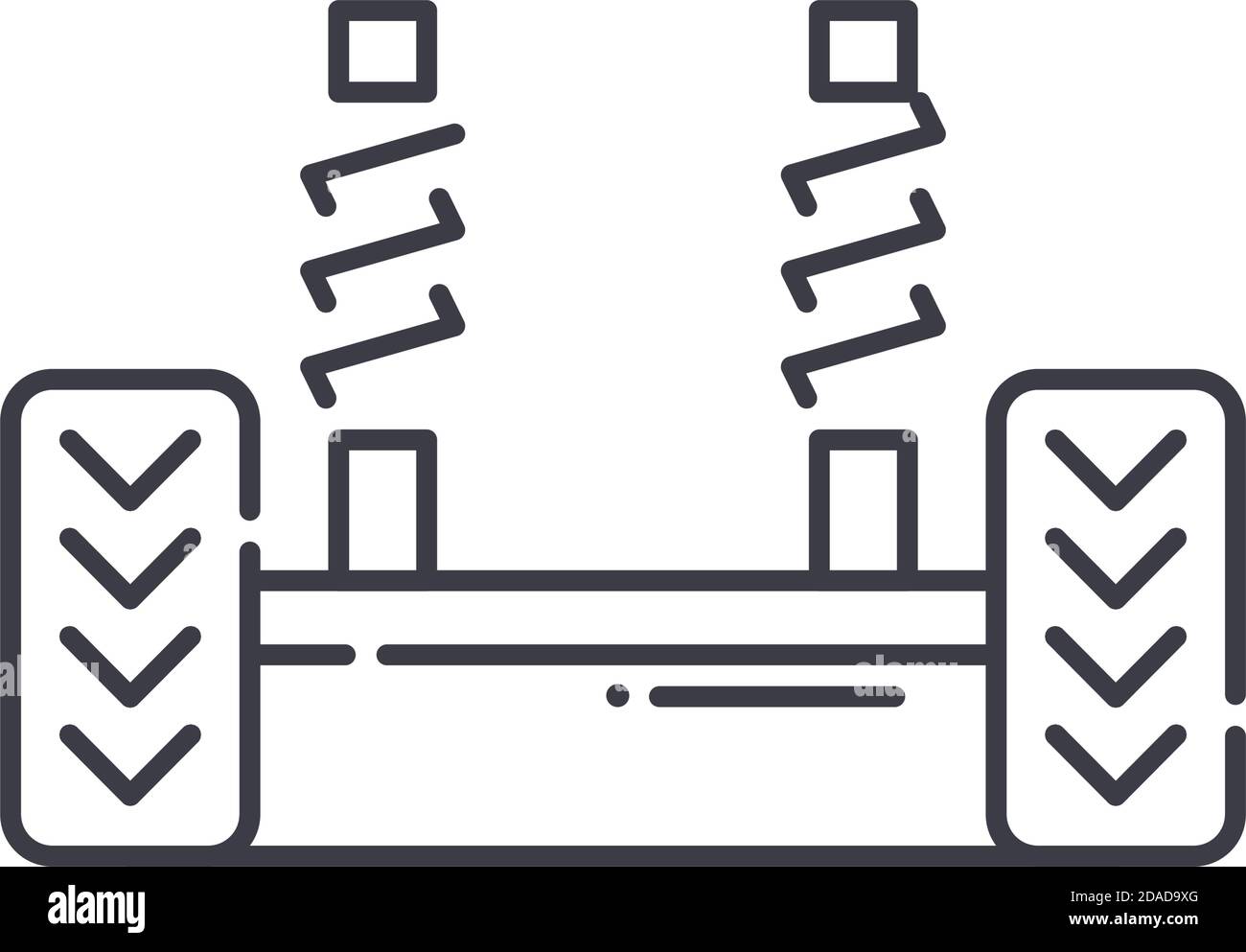 Suspension concept icon, linear isolated illustration, thin line vector ...