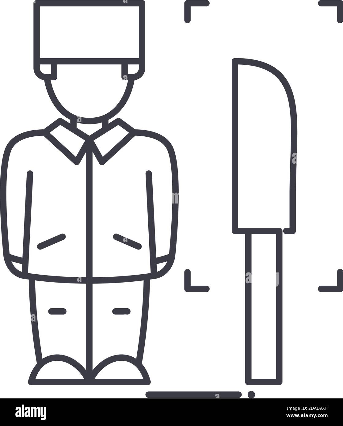 Surgeon icon, linear isolated illustration, thin line vector, web ...