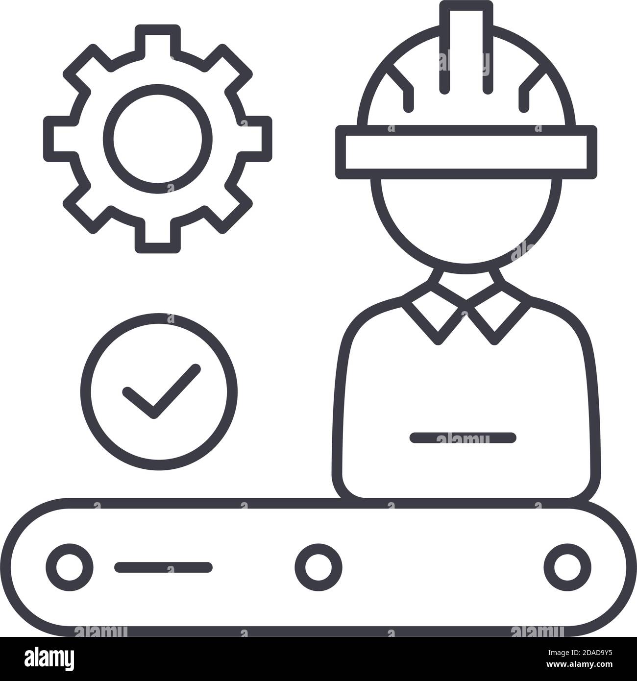 Supervisor icon, linear isolated illustration, thin line vector, web ...