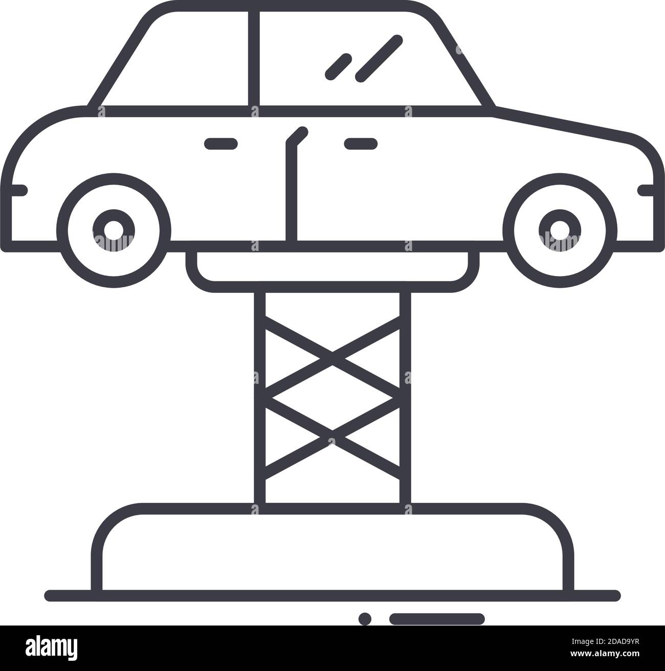 Suspension icon, linear isolated illustration, thin line vector, web ...