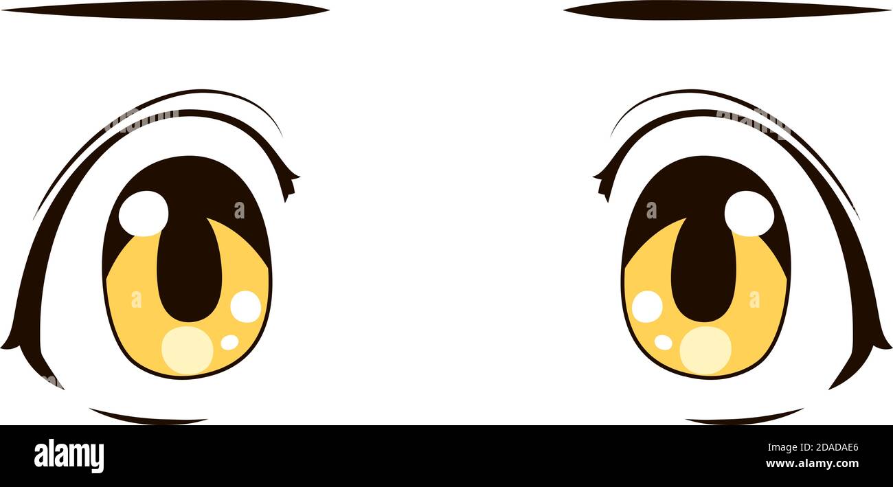 This is a illustration of Cute anime-style eyes in normal times Stock ...