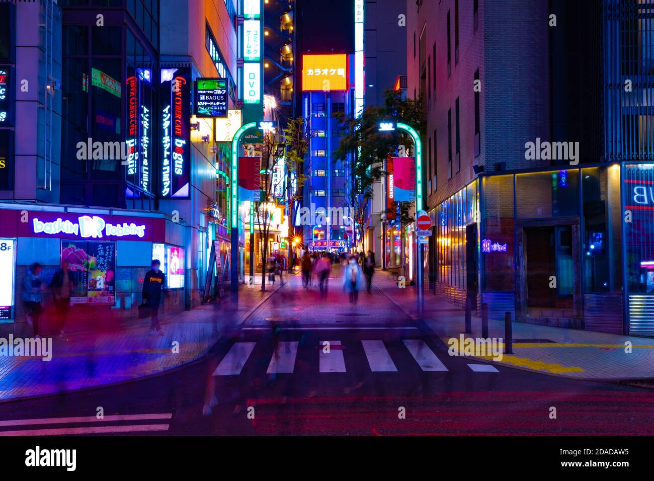 A night neon town in Shinjuku Stock Photo - Alamy
