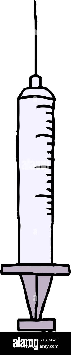 This is a illustration of Hand drawn Colorful syringe Stock Vector ...