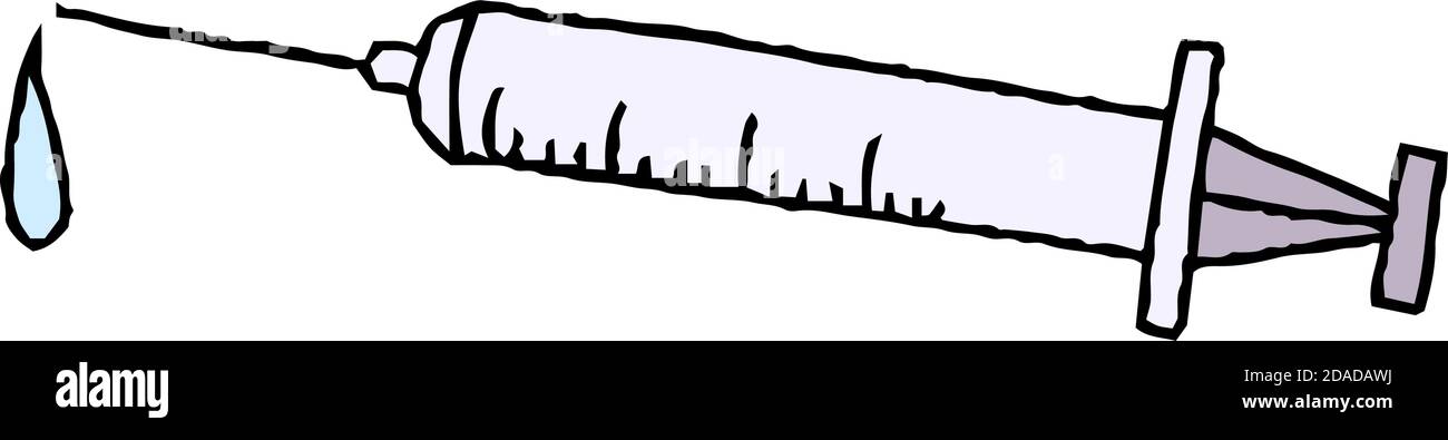 This is a illustration of Hand drawn cute medical syringe Stock Vector ...
