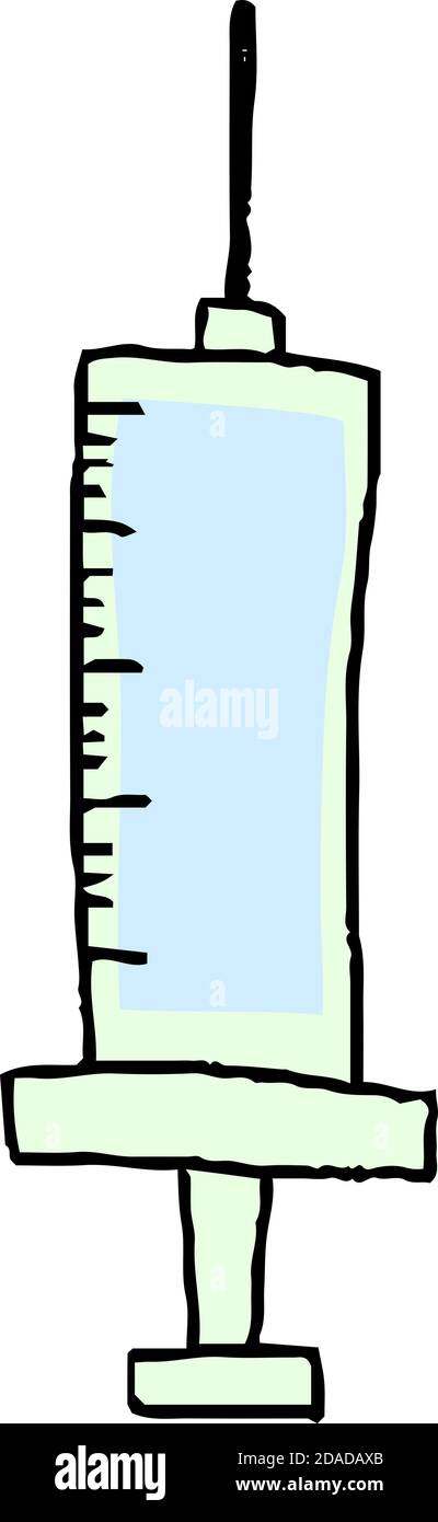 This is a illustration of Hand drawn Colorful syringe Stock Vector ...