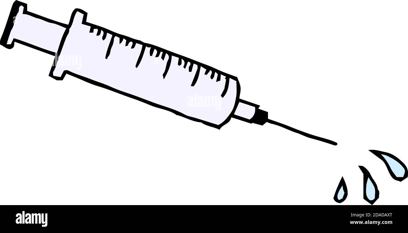 This is a illustration of Hand drawn cute medical syringe Stock Vector ...