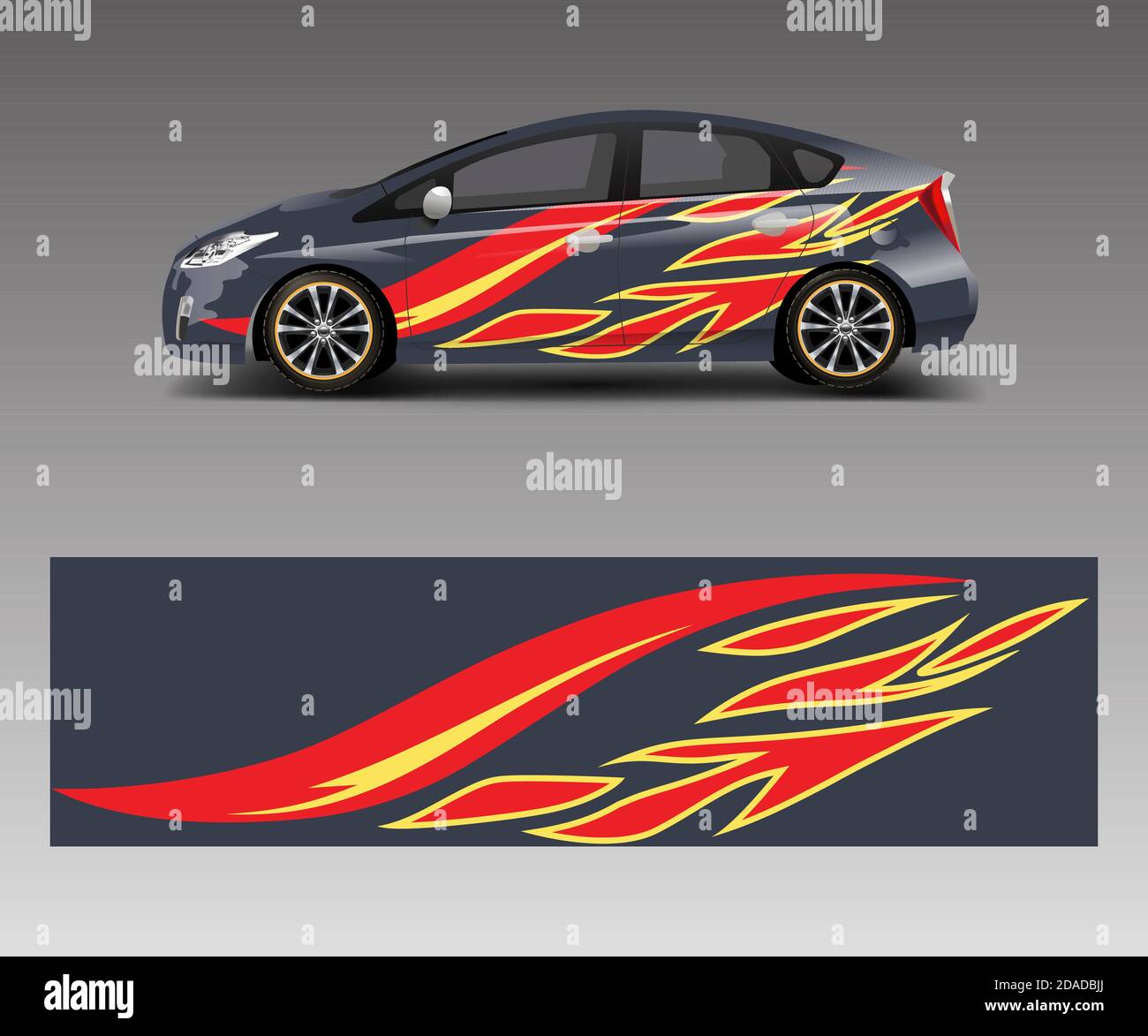 Car decal graphic vector wrap vinyl sticker. Graphic abstract wave ...