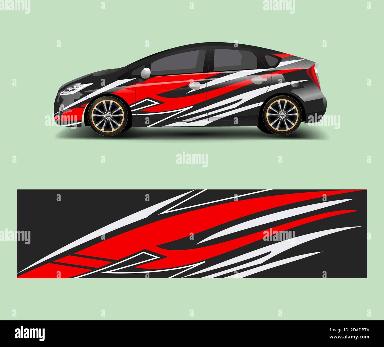 Car decal graphic vector wrap vinyl sticker. Graphic abstract wave ...