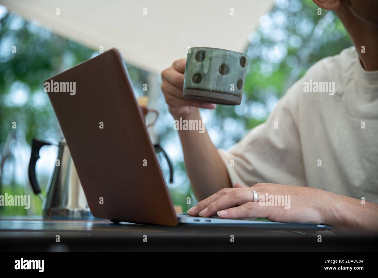 Work on Vacation as New Normal Work Style Stock Photo - Alamy