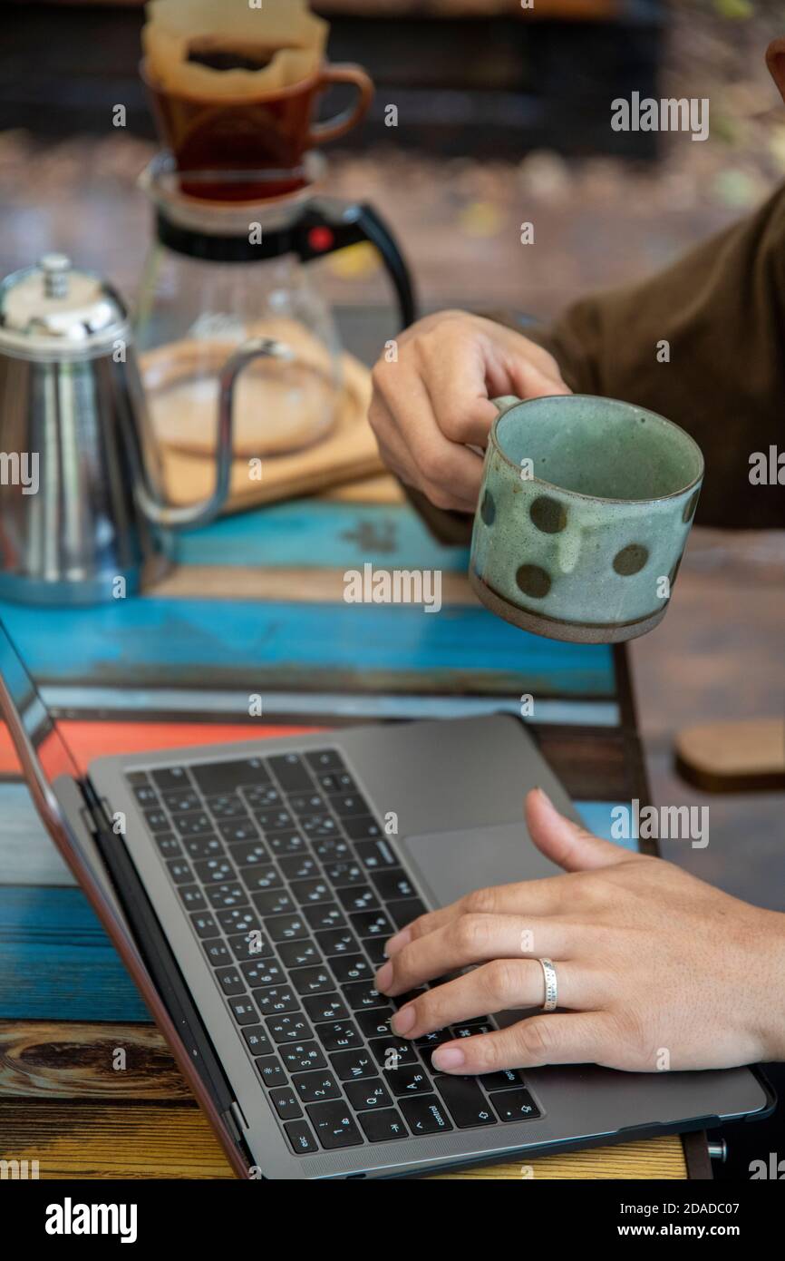 Work on Vacation as New Normal Work Style Stock Photo - Alamy