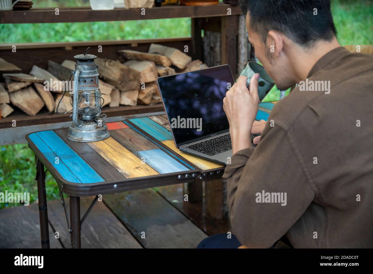 Work on Vacation as New Normal Work Style Stock Photo - Alamy