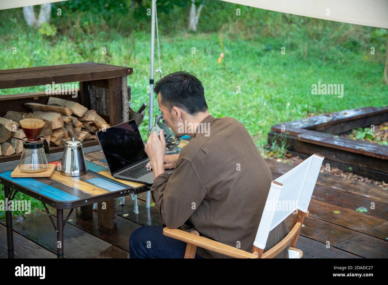 Work on Vacation as New Normal Work Style Stock Photo - Alamy