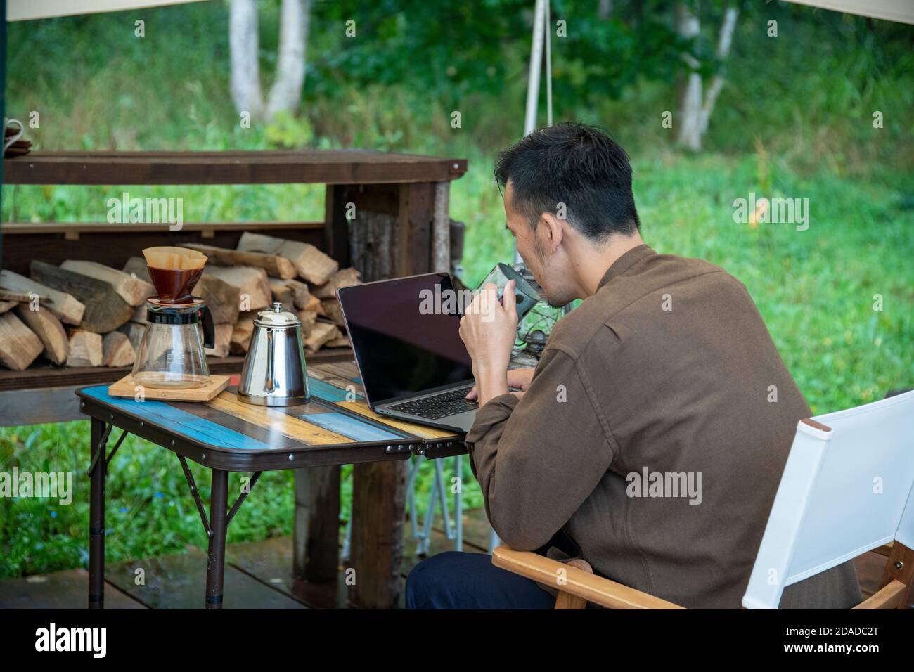 Work on Vacation as New Normal Work Style Stock Photo - Alamy