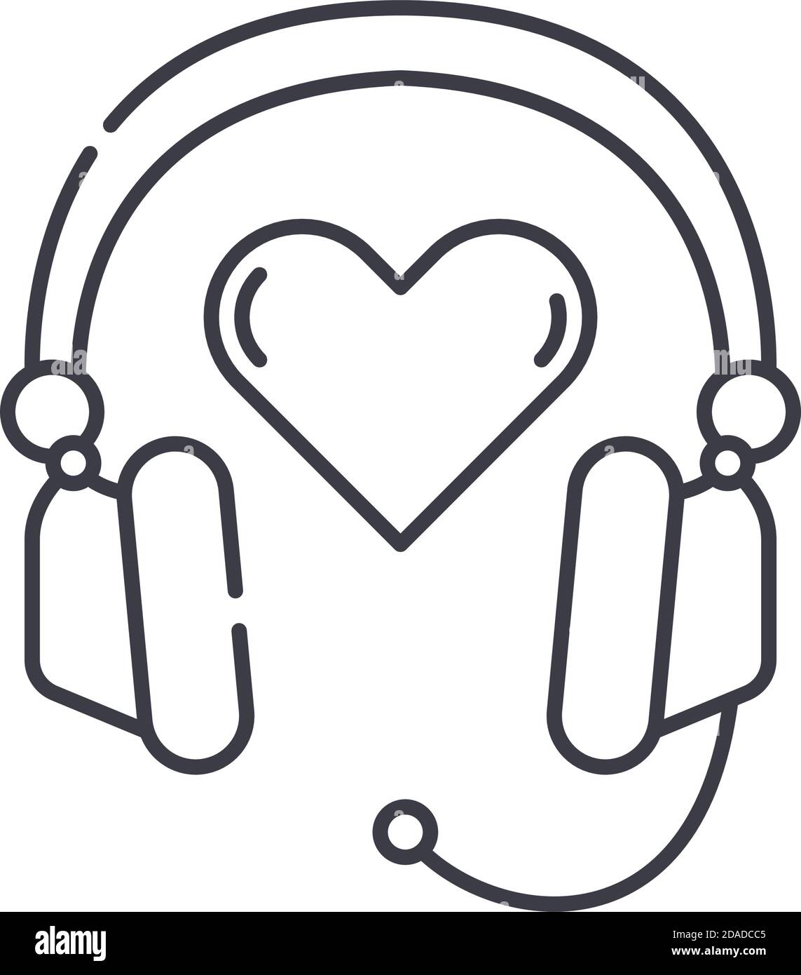 Service mind concept icon, linear isolated illustration, thin line ...