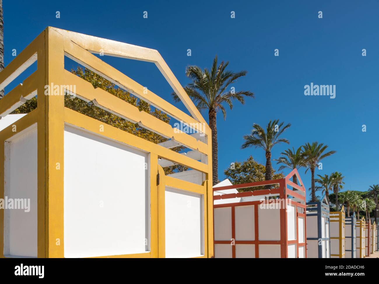 TRADITIONAL WOODEN BATHING HUTS PLAYA S’AGARO COSTA BRAVA CATALONIA ...