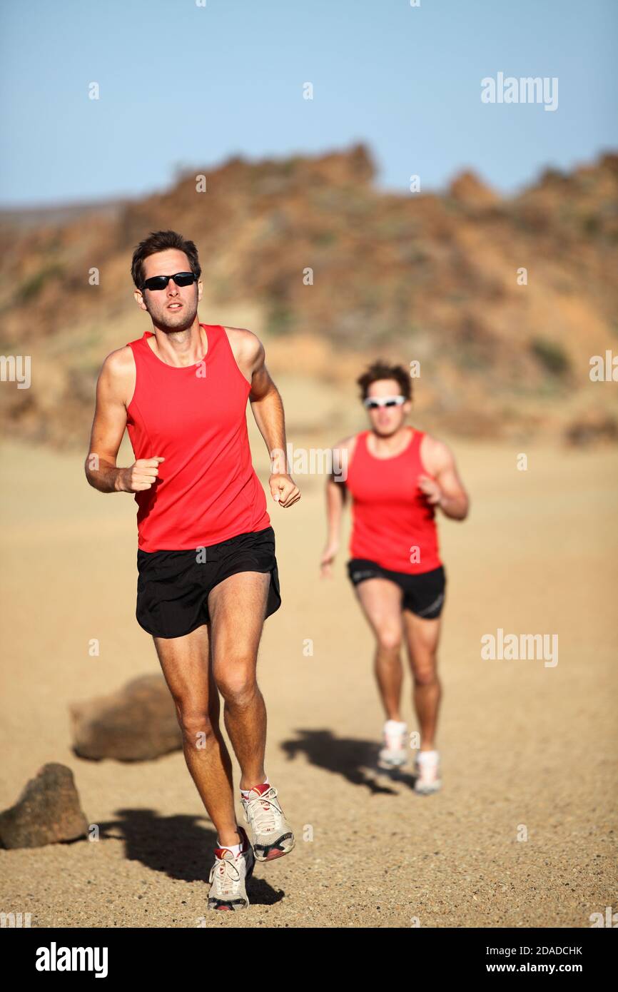 Two ultra marathon runners hi-res stock photography and images - Alamy