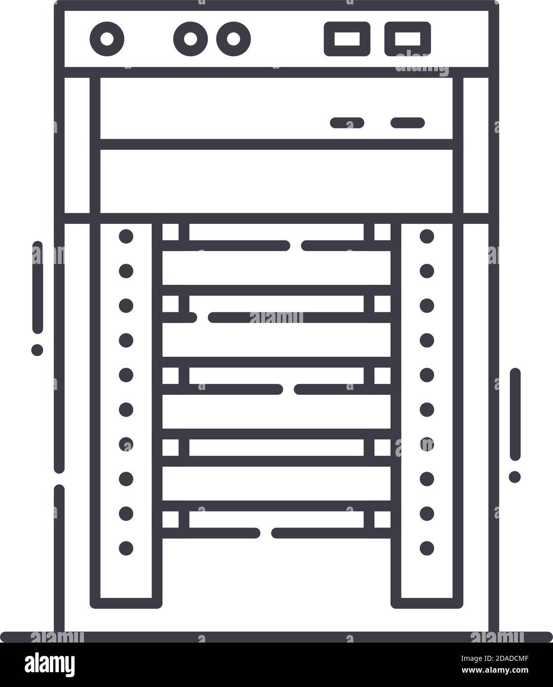 Server icon, linear isolated illustration, thin line vector, web design ...