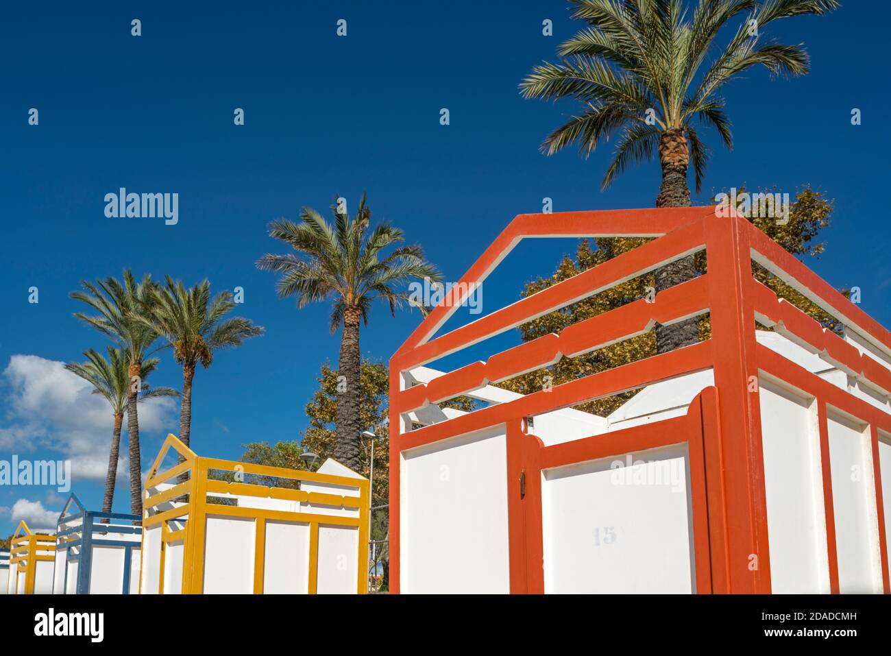 TRADITIONAL WOODEN BATHING HUTS PLAYA S’AGARO COSTA BRAVA CATALONIA ...