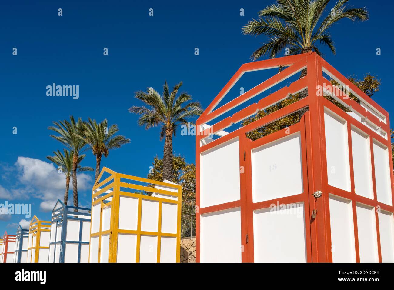 TRADITIONAL WOODEN BATHING HUTS PLAYA S’AGARO COSTA BRAVA CATALONIA ...