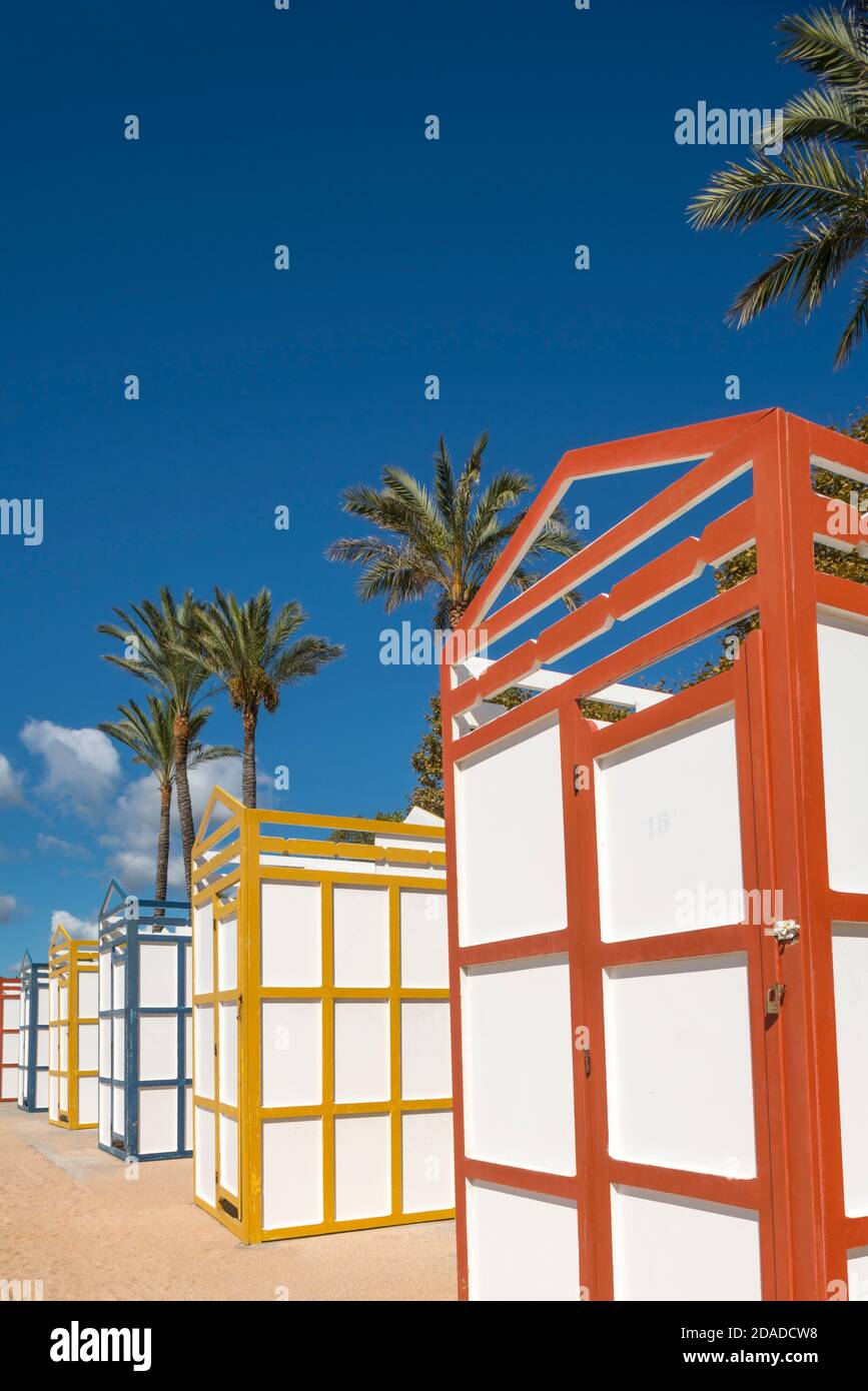 TRADITIONAL WOODEN BATHING HUTS PLAYA S’AGARO COSTA BRAVA CATALONIA ...
