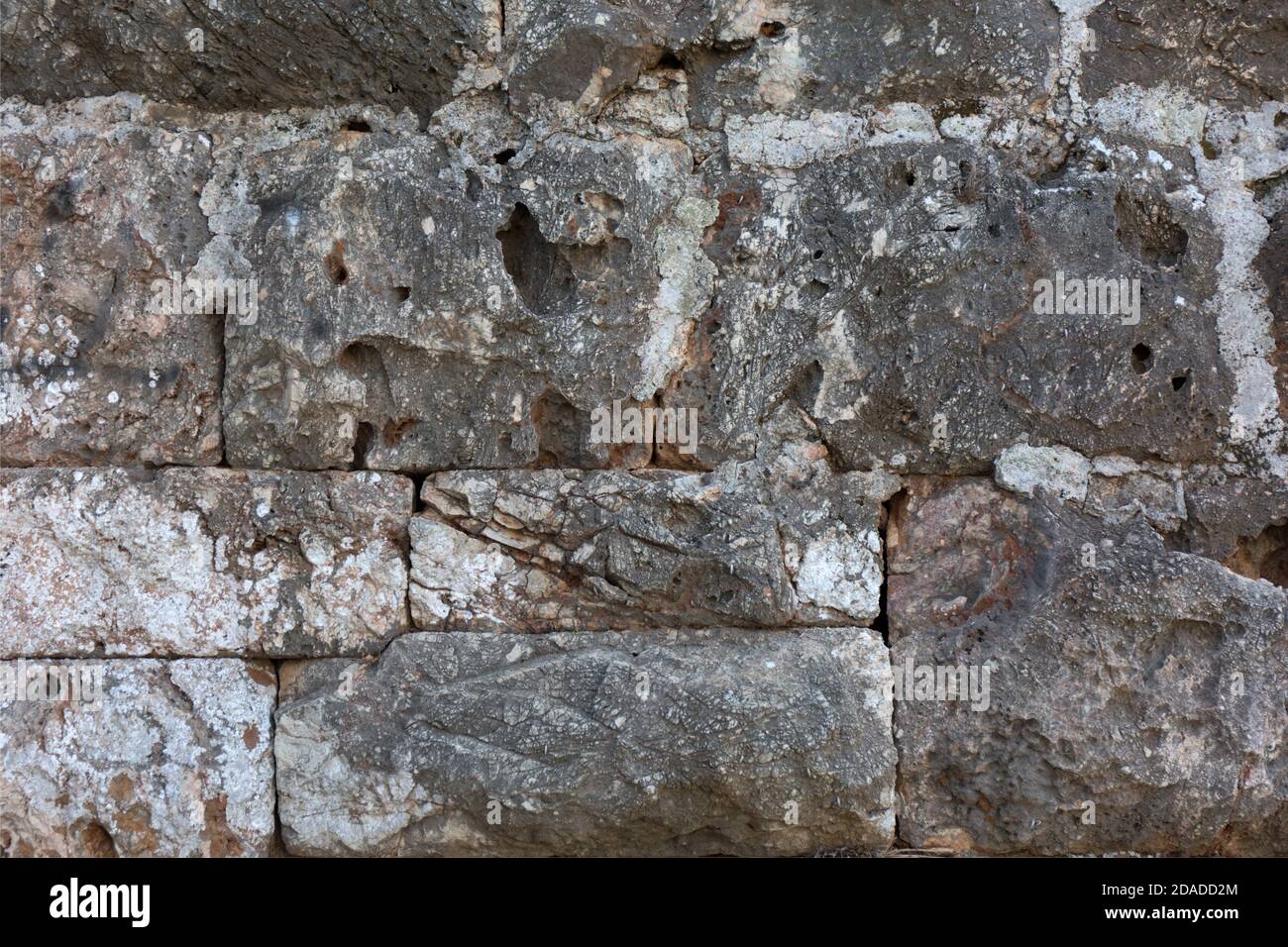 Antique stone wall. Old gray bricks background Stock Photo - Alamy