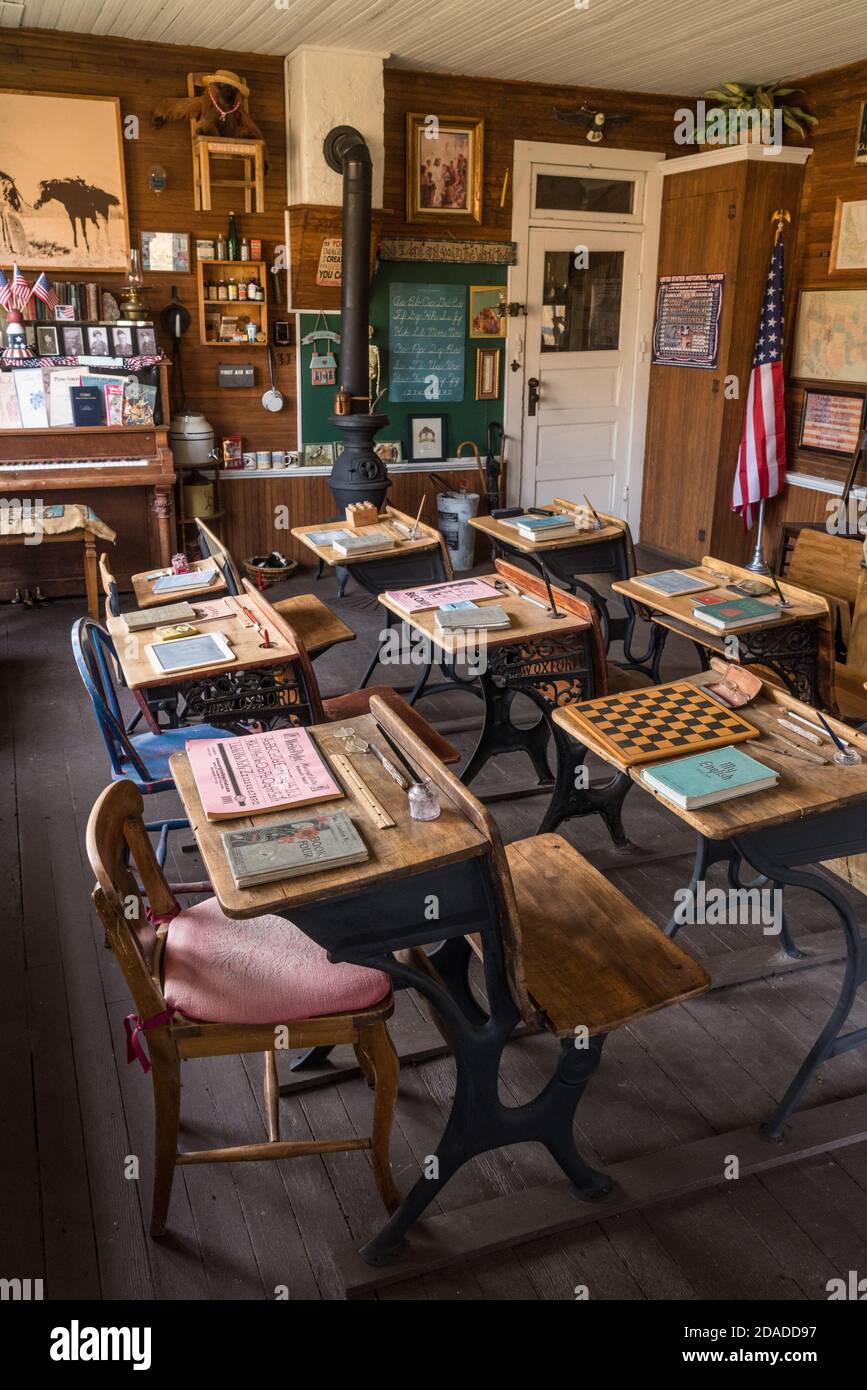 The class room and vintage school desks and memorabilia donated to the ...