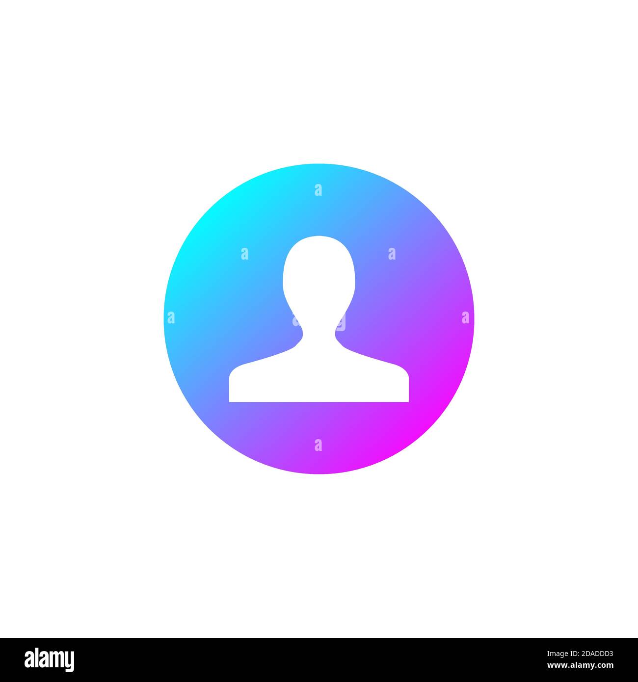 User sign icon. Person symbol. Human avatar. Round colourful button ...